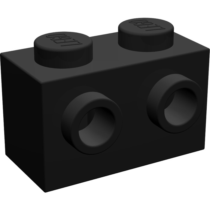 LEGO Black Brick 1 x 2 with Studs on Opposite Sides (52107) | Brick Owl ...