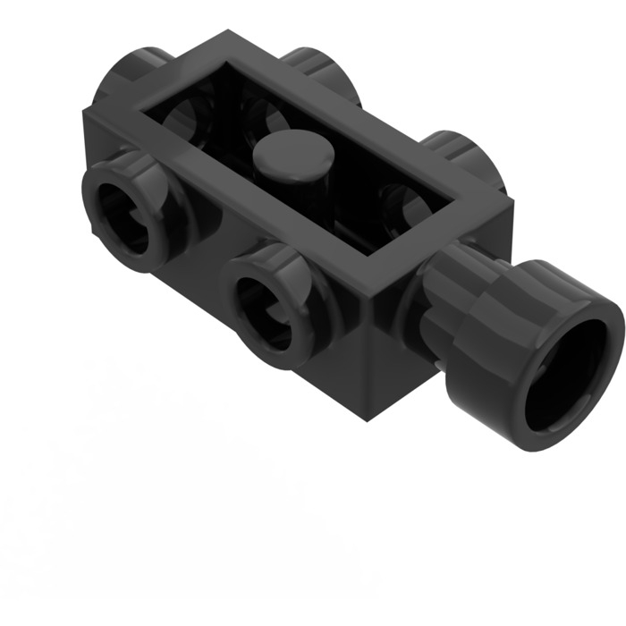 LEGO Black Brick 1 x 2 x 0.7 with Studs on Sides (4595 / 8768) | Brick Owl