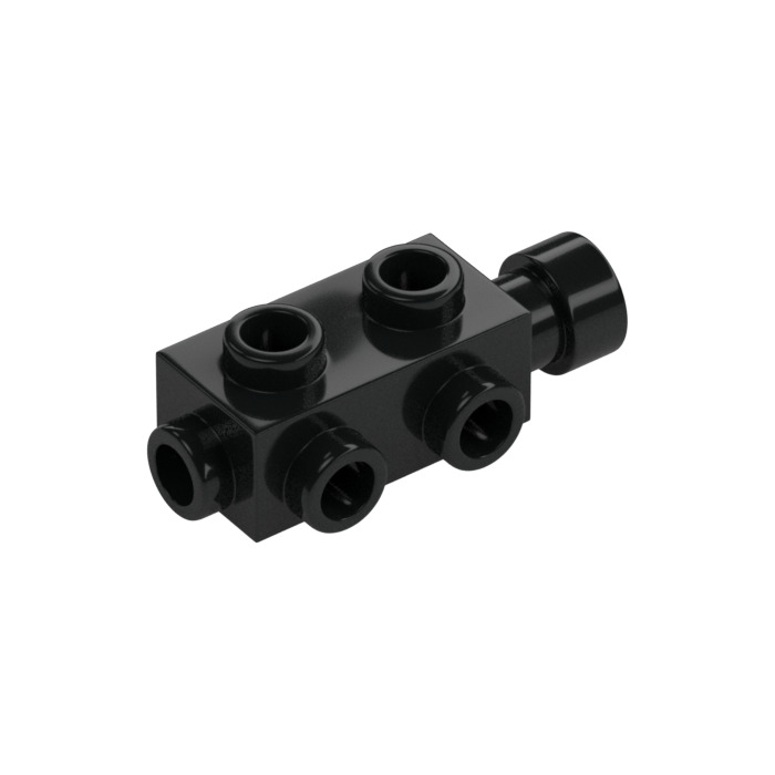 LEGO Black Brick 1 x 2 x 0.7 with Studs on Sides (4595 / 8768) | Brick Owl