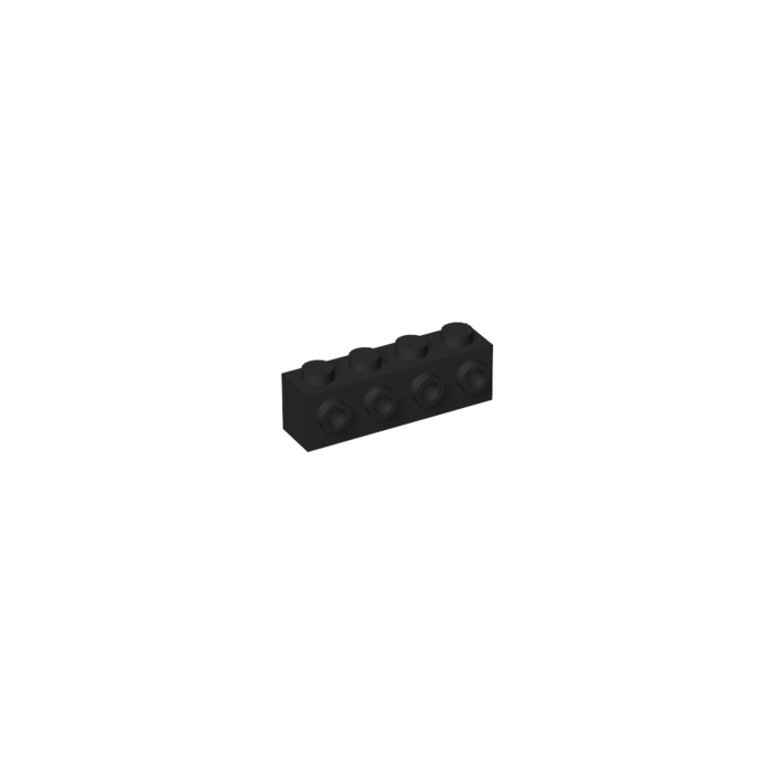 LEGO Black Brick 1 x 4 with 4 Studs on One Side (30414) | Brick Owl ...