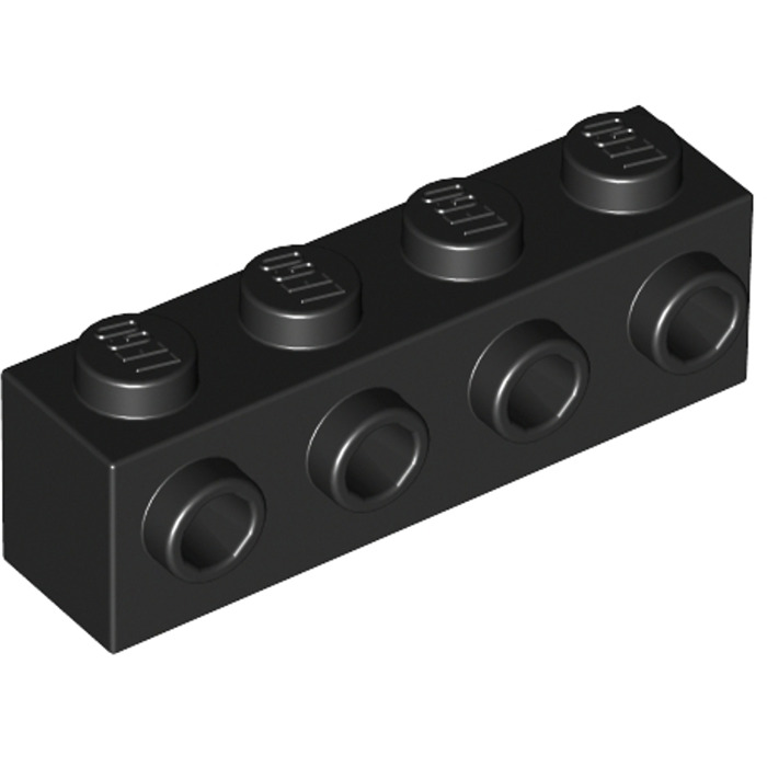 LEGO Black Brick 1 x 4 with 4 Studs on One Side (30414) | Brick Owl ...