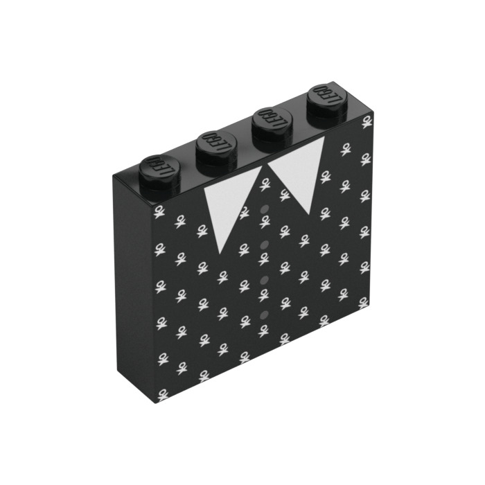 LEGO Brick 1 x 4 x 3 with Wednesday Addams Dress (49311 / 108985 ...