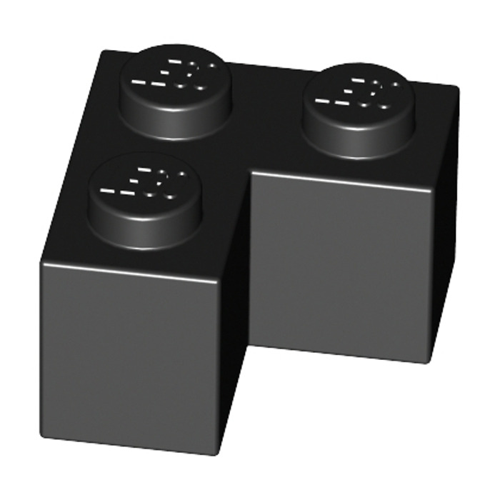 LEGO Black Brick 2 x 2 Corner (2357) | Brick Owl - LEGO Marketplace