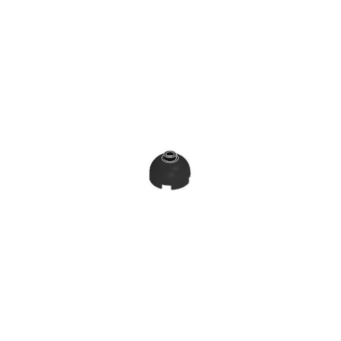 LEGO Black Brick 2 x 2 Round with Dome Top (with Axle Holder) (3262 / ...