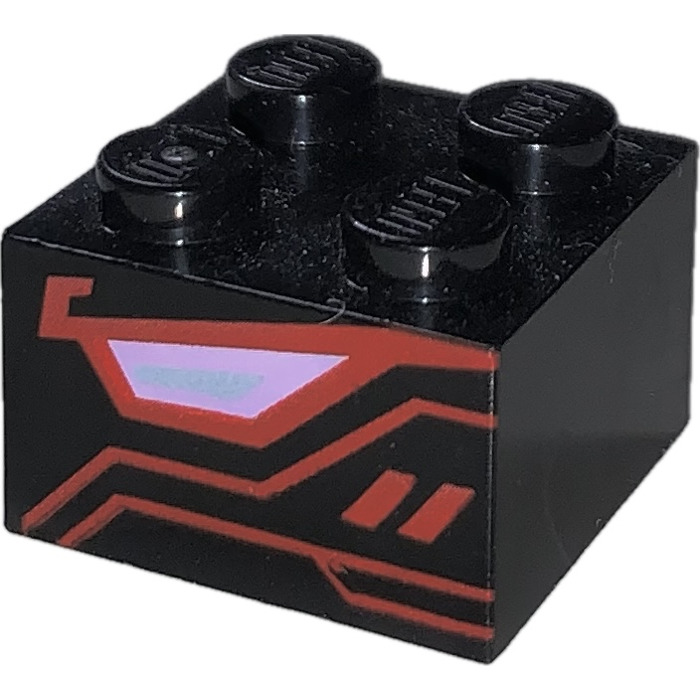 LEGO Black Brick 2 x 2 with Dragon Eye Pattern (3003) | Brick Owl ...