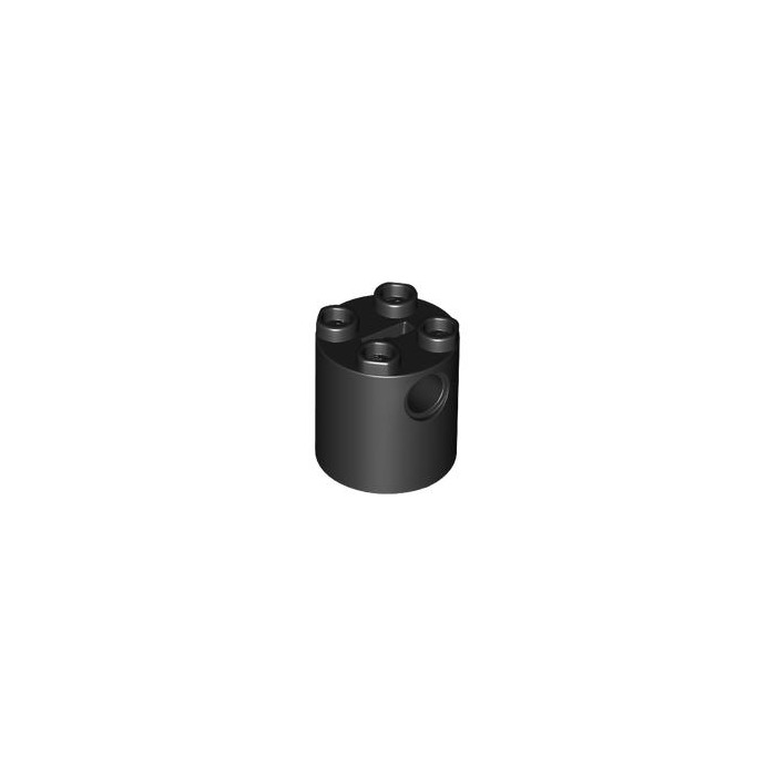 LEGO Black Brick 2 x 2 x 2 Round with Bottom Axle Holder with 'x ...
