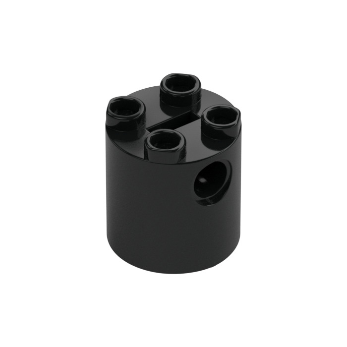 LEGO Black Brick 2 x 2 x 2 Round with Bottom Axle Holder with 'x ...