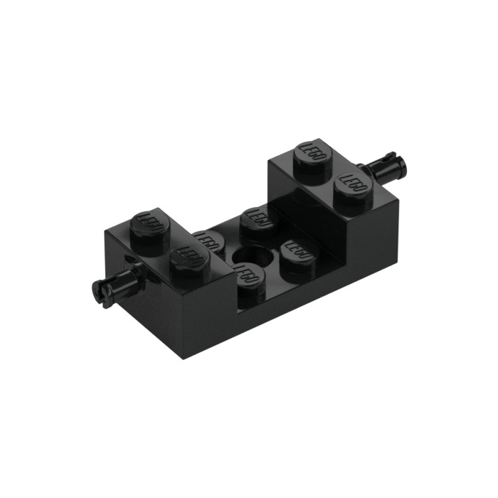 LEGO Black Brick 2 x 4 with Cutout and Wheel Holders (18892 / 42947 ...