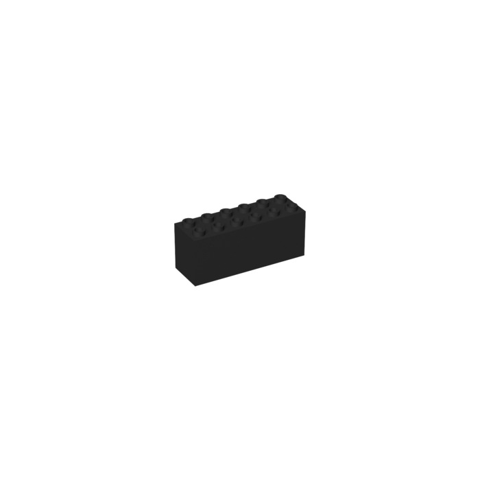 LEGO Black Brick 2 x 6 x 2 Weight with Plate Bottom (2378 / 73090 ...