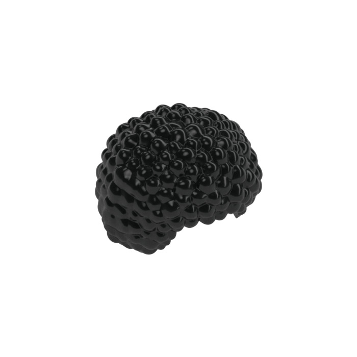 LEGO Black Bushy Bubble Style Hair (86385 / 87995) | Brick Owl