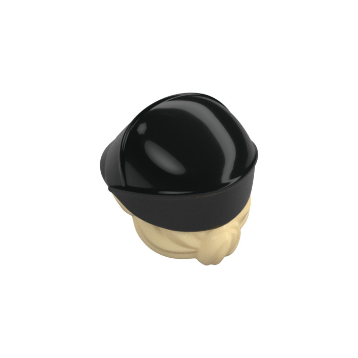 LEGO Black Cap with Short Bill with Imperial Silver Code Disk and Tan ...