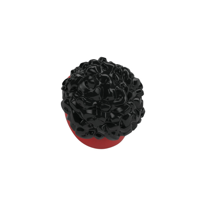 LEGO Black Coiled Hair with Red Bow (79984) | Brick Owl - LEGO Marketplace