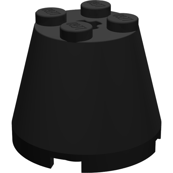 LEGO Black Cone 3 x 3 x 2 with Axle Hole (6233 / 45176) | Brick Owl ...
