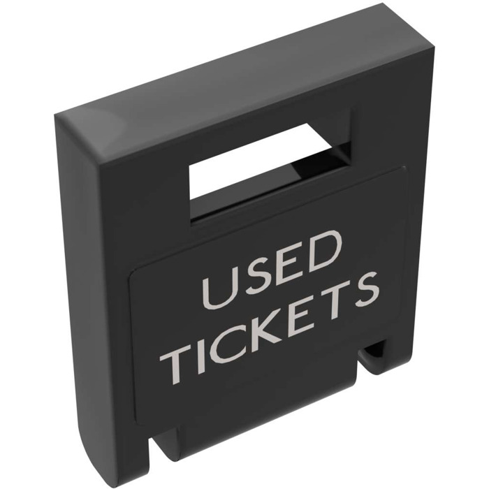 LEGO Container Box 2 x 2 x 2 Door with Slot with 'USED TICKETS' Sticker ...