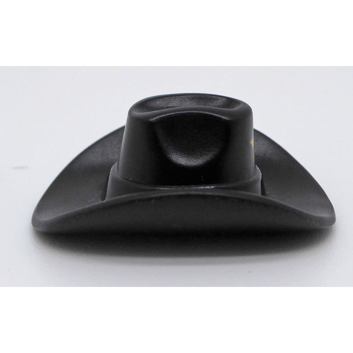 LEGO Black Cowboy Hat with Large Brim with Sheriff Star (15424 / 15841 ...