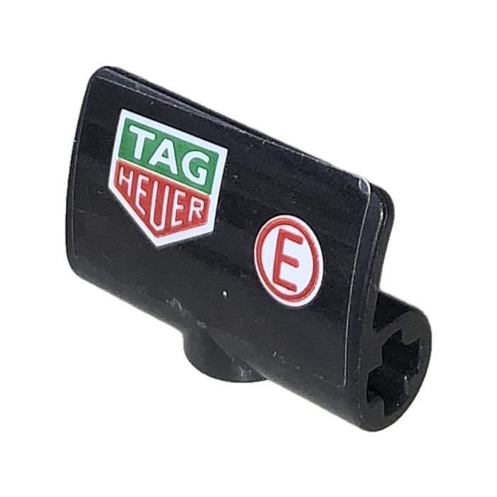 LEGO Curved Panel 2 x 3 with 'TAG HEUER' and Red 'E' in a Circle - Left ...