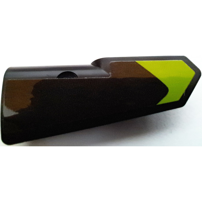 LEGO Curved Panel 21 Right with lime arrow Sticker (11946) | Brick Owl ...