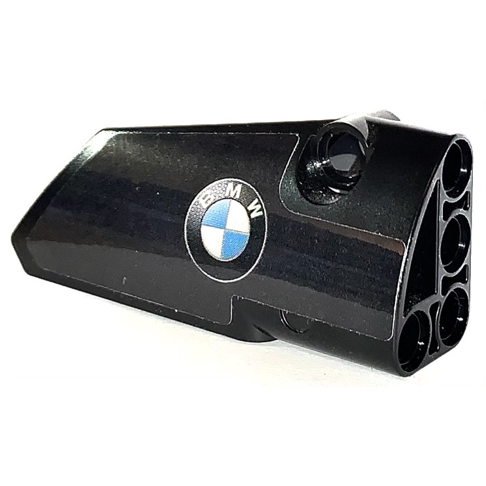 LEGO Black Curved Panel 4 Right with BMW Emblem Sticker (64391) | Brick ...