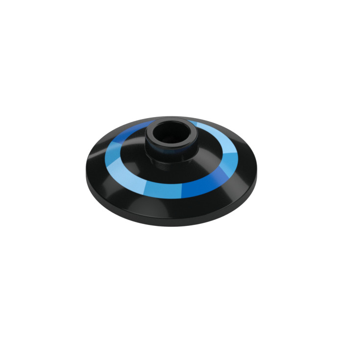 LEGO Dish 2 x 2 with Hubcap with Bright Light Blue, Dark Azure and Blue ...