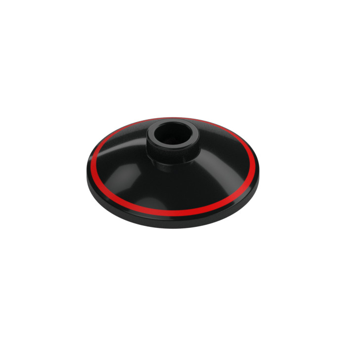 LEGO Black Dish 2 x 2 with Hubcap with Red Circle (4740 / 112501 ...