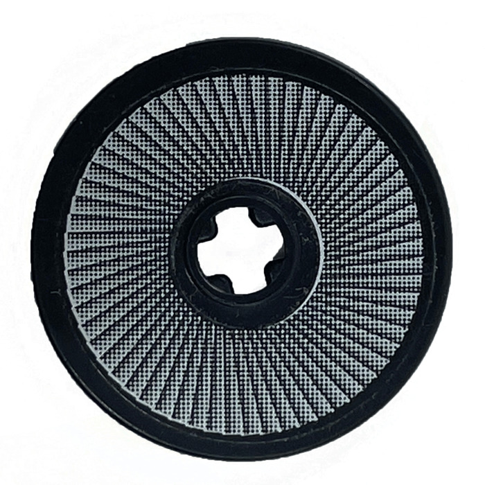 LEGO Black Disk 3 x 3 with Spokes with Black sharp Lines Sticker (2723 ...