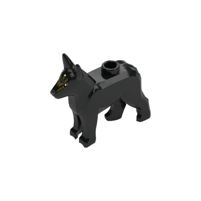 LEGO Dog - Alsatian with Silver Nose and Gold Decorations (92586 / ...