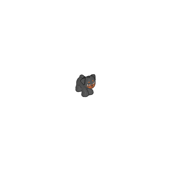 LEGO Black Dog - Pug with Flesh Face (24111 / 30919) | Brick Owl