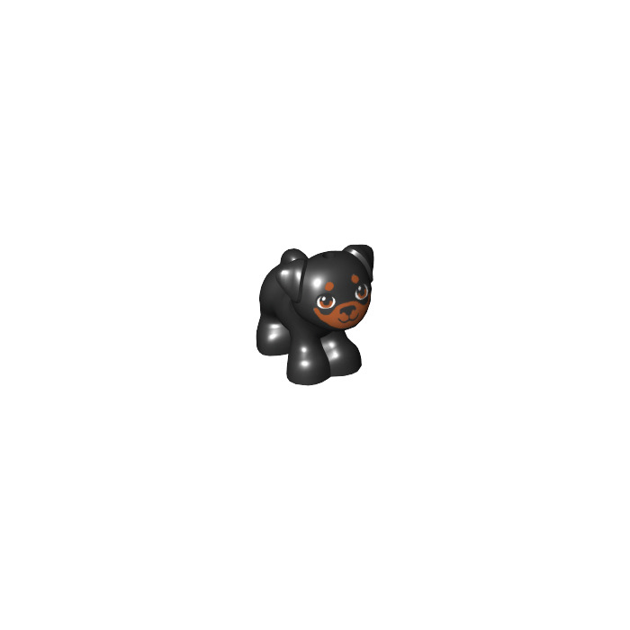 LEGO Black Dog - Pug with Flesh Face (24111 / 30919) | Brick Owl