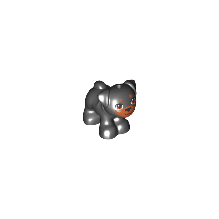 LEGO Black Dog - Pug with Flesh Face (24111 / 30919) | Brick Owl