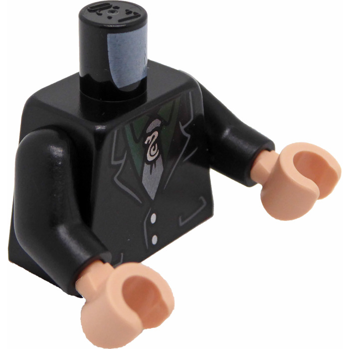 LEGO Black Draco Malfoy with Black Suit and Slytherin Tie Minifig Torso ...