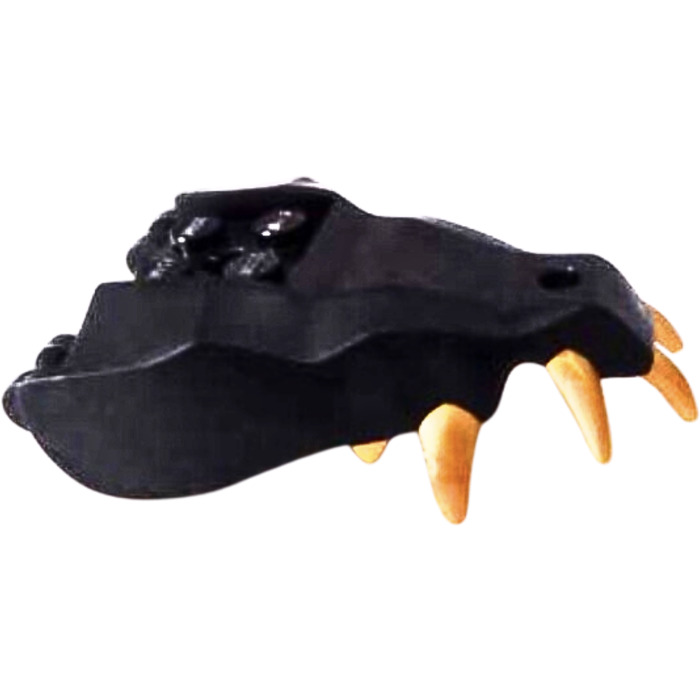 LEGO Black Dragon Head Jaw with Studs and Gold Teeth (72224) | Brick ...