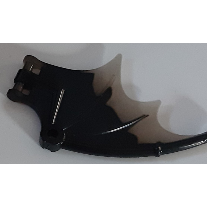 LEGO Black Dragon Wing with Bar Handles with Transparent Black Edge ...