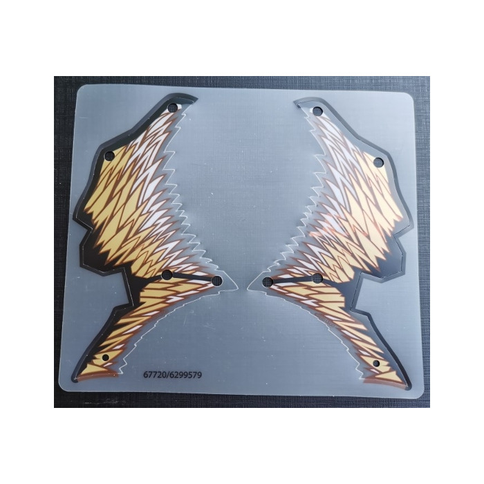 LEGO Black Dragon Wings with Black Limb and Copper, Gold and White ...