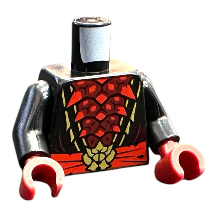 LEGO Black Drix with Pearl Dark Gray Armor Minifig Torso (973 / 76382 ...