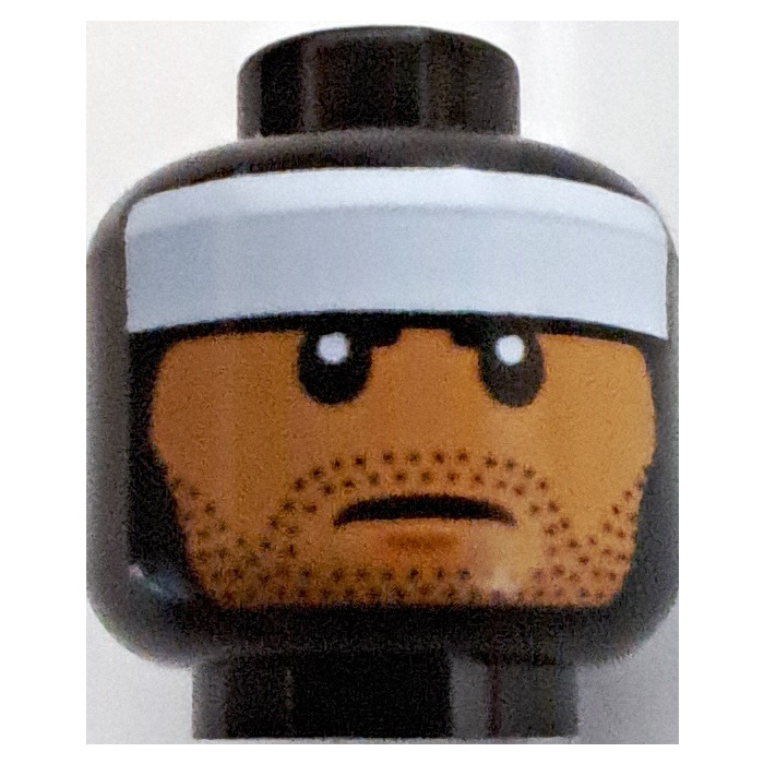 LEGO Black Dual Sided Batman Head with Serious/Angry Expression (3626 / ...