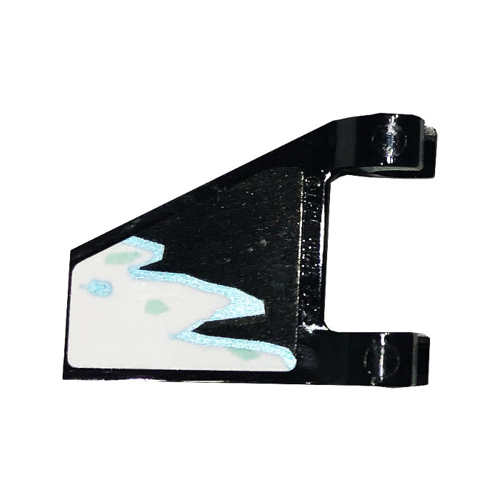 LEGO Black Flag 2 x 2 Angled with Ice (bottom) Sticker without Flared ...