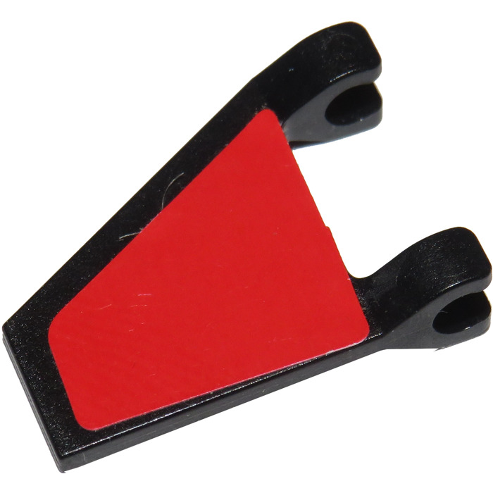 LEGO Black Flag 2 x 2 Angled with Red Right Sticker without Flared Edge ...