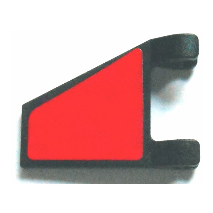 LEGO Black Flag 2 x 2 Angled with Red Right Sticker without Flared Edge ...