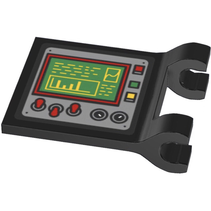 LEGO Flag 2 x 2 with Control Screen, Levers and Dials Sticker with ...
