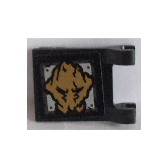 LEGO Black Flag 2 x 2 with Gold Ninjago Earth Emblem on both sides ...
