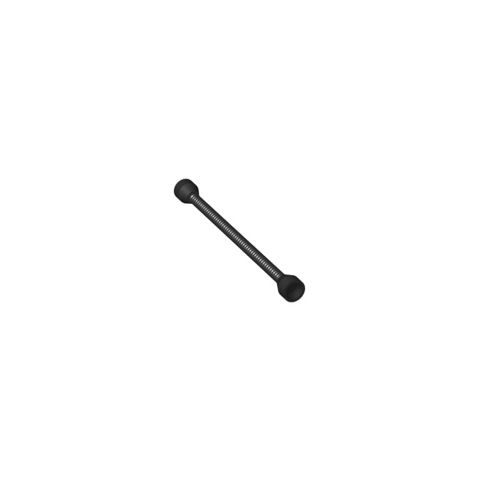 LEGO Black Flexible Hose 8.5 with Tabless Same Color Fixed Ends (64230 ...