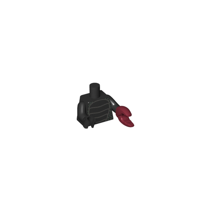 LEGO Black Fly Monster Torso with Black Arms and Right Hand with Dark ...