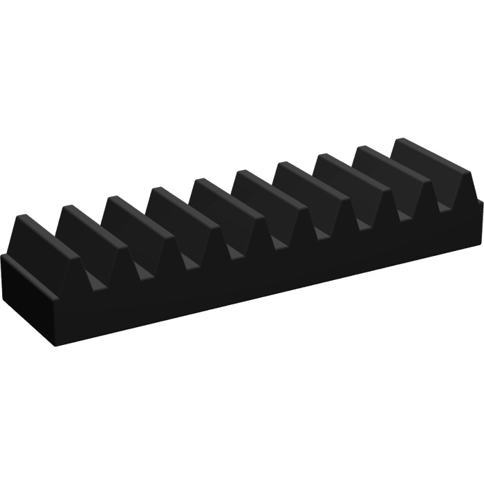 LEGO Black Gear Rack 4 (3743 / 4296) | Brick Owl - LEGO Marketplace