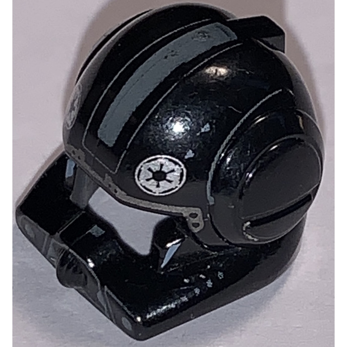 LEGO Black Helmet with Round Ear Pads with Sand Blue and Medium Blue ...