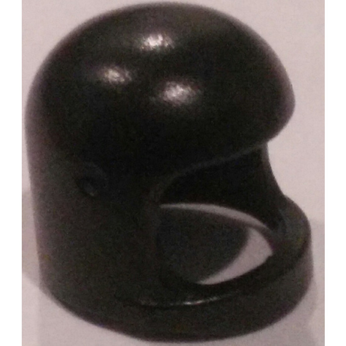 LEGO Black Helmet with Thin Chinstrap and Visor Dimples (3842) | Brick ...