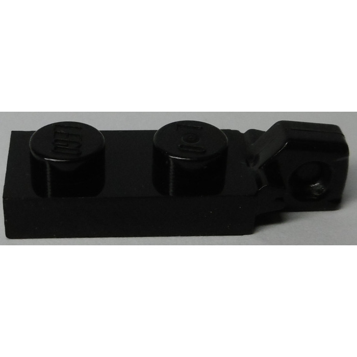 LEGO Black Hinge Plate 1 x 2 with Single Finger on End Vertical without ...