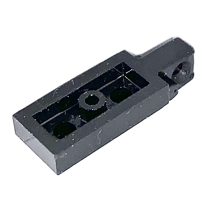 LEGO Black Hinge Plate 1 x 2 with Single Finger on End Vertical without ...