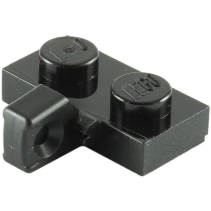 LEGO Black Hinge Plate 1 x 2 with Vertical Locking Stub with Bottom ...
