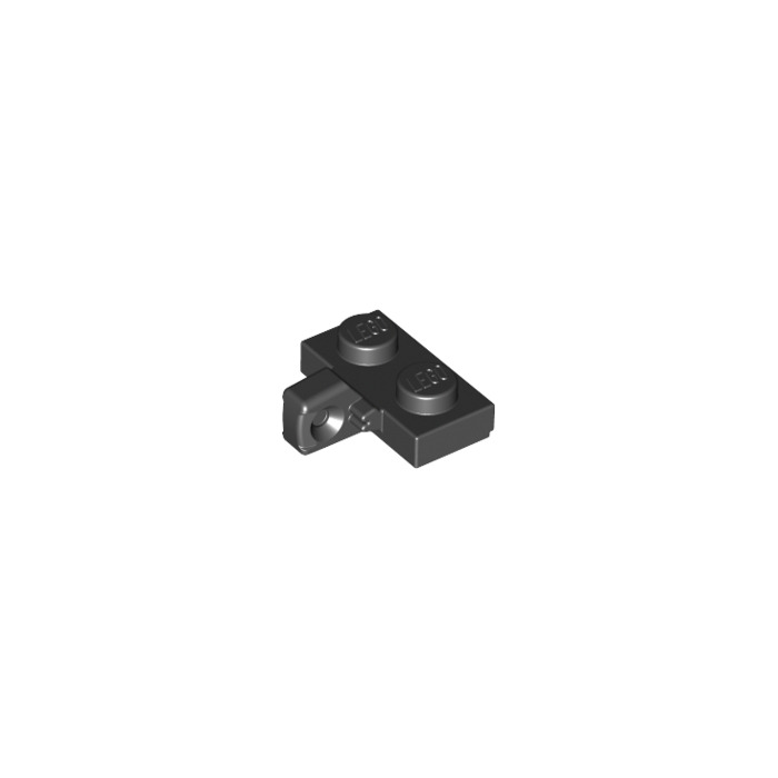 LEGO Black Hinge Plate 1 x 2 with Vertical Locking Stub without Bottom ...