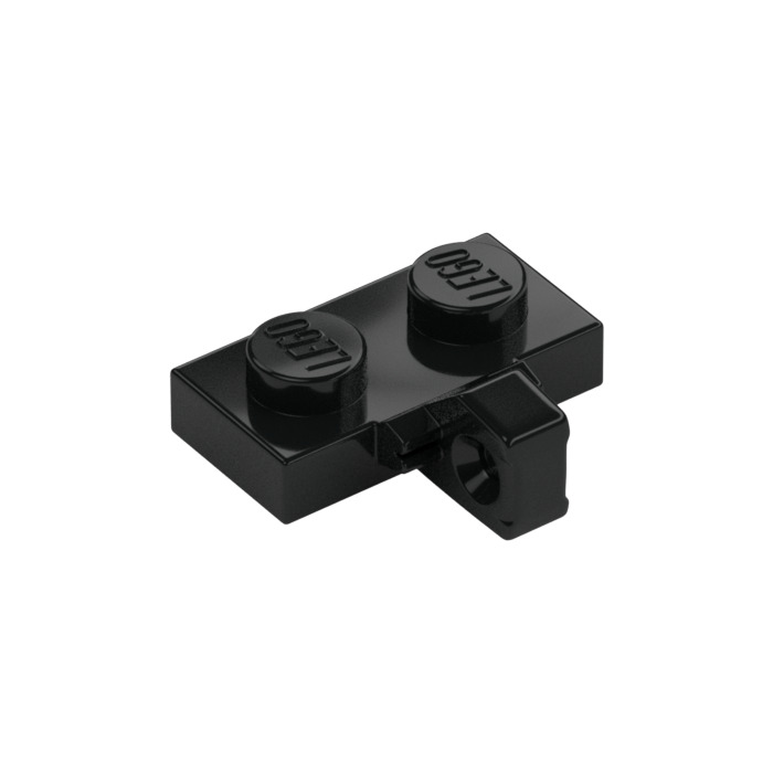 LEGO Black Hinge Plate 1 x 2 with Vertical Locking Stub without Bottom ...